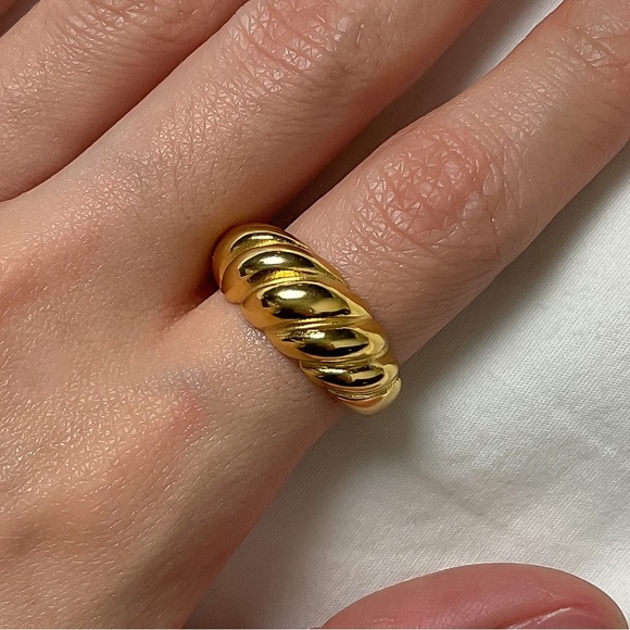 Jewelry | Vintage Style Gold Plated Croissant Ring Minimalist | Poshmark